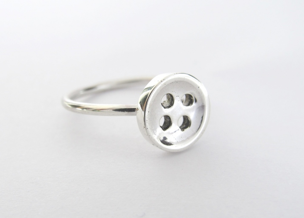 Sterling Silver Button Stack Ring | Goldfish Jewellery Design Studio