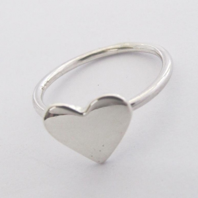 Sterling Silver Heart Ring | Goldfish Jewellery Design Studio