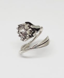 Wraparound Protea Ring in Sterling Silver | Goldfish Jewellery